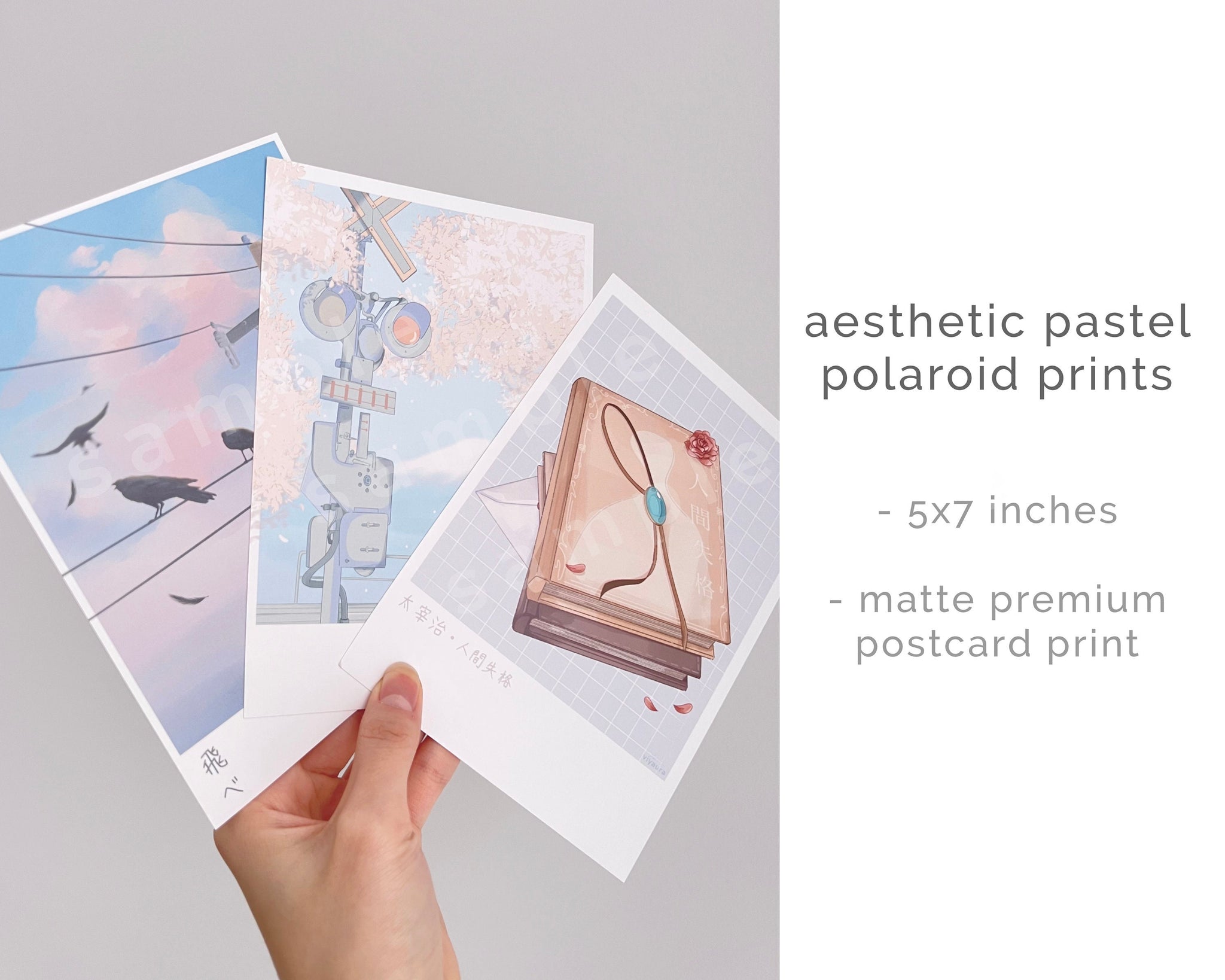 Aesthetic Japan Pastel Postcard Prints | Anime Wall Art – viyaura