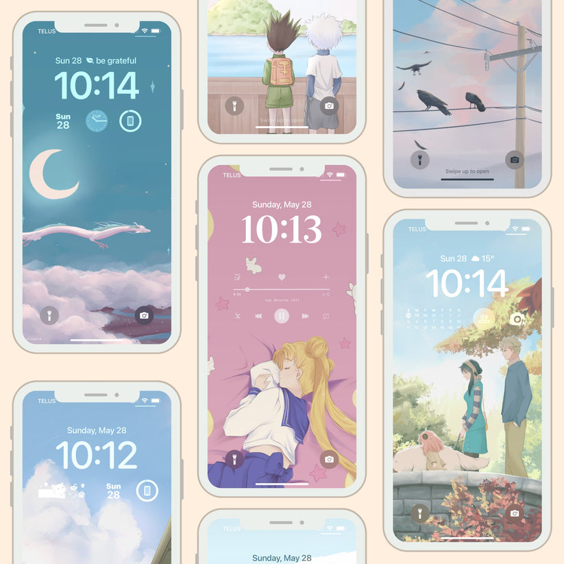 Soft Anime Aesthetic Phone Wallpaper Pack – viyaura