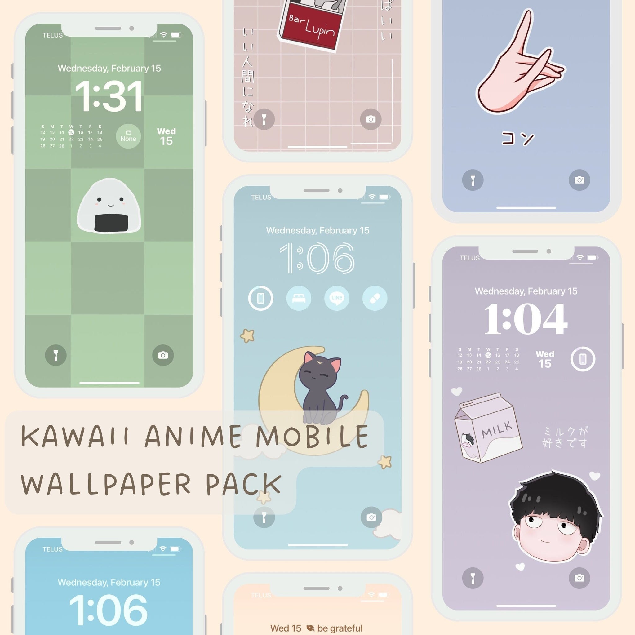 Kawaii Anime Inspired Phone Wallpaper Pack – viyaura